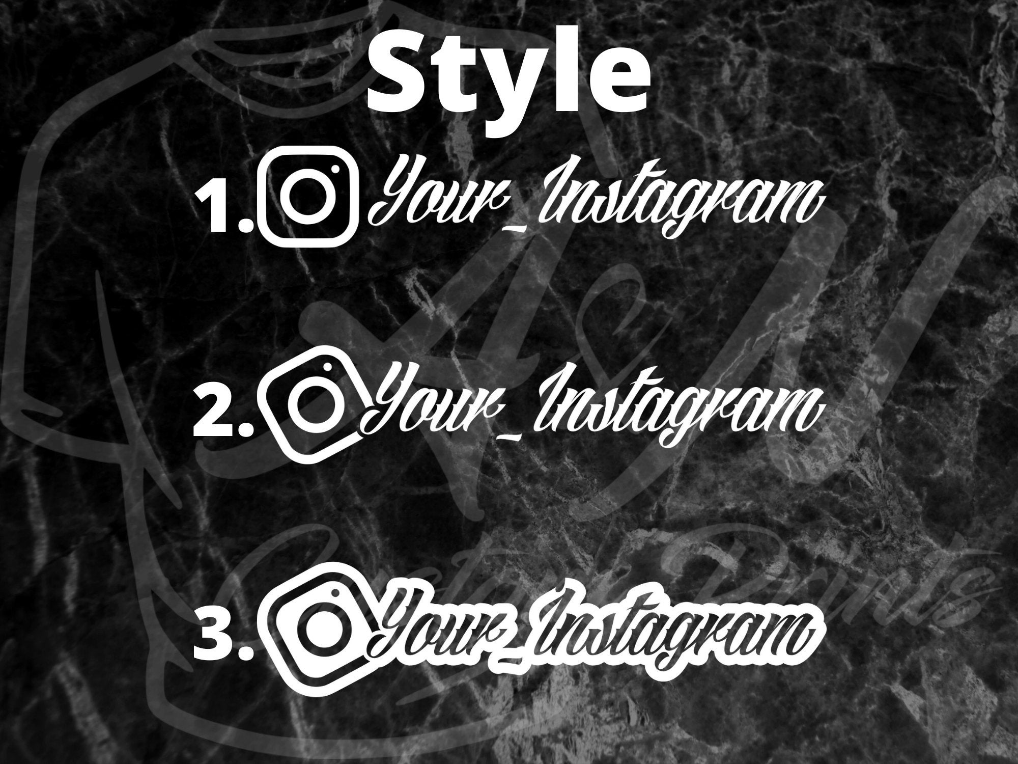 Custom Instagram Car Vinyl Decal, Ig Decal, Window Decal, Personalized ...